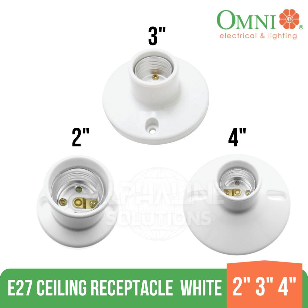 Omni E27 CEILING RECEPTACLE IN POLYBAG E27-040 E27-030 E27-020 | Shopee ...