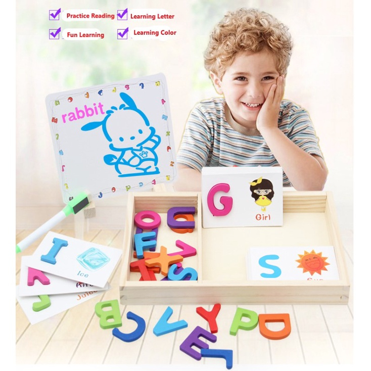 TFL Alphabet Learning Box With Writing Board Abc Letter Matching Flash ...