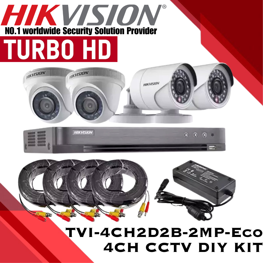 HIKVISION TVI-4CH2D2B-2MP-Eco | 4CH HIKVISION KIT | HIKVISION DOME ...