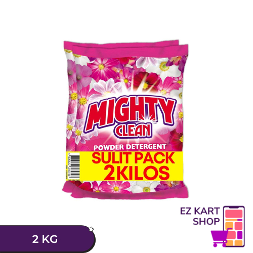 EZ KART MIGHTY CLEAN LAUNDRY POWDER PINK TIDY FRESH 2KG | Shopee ...