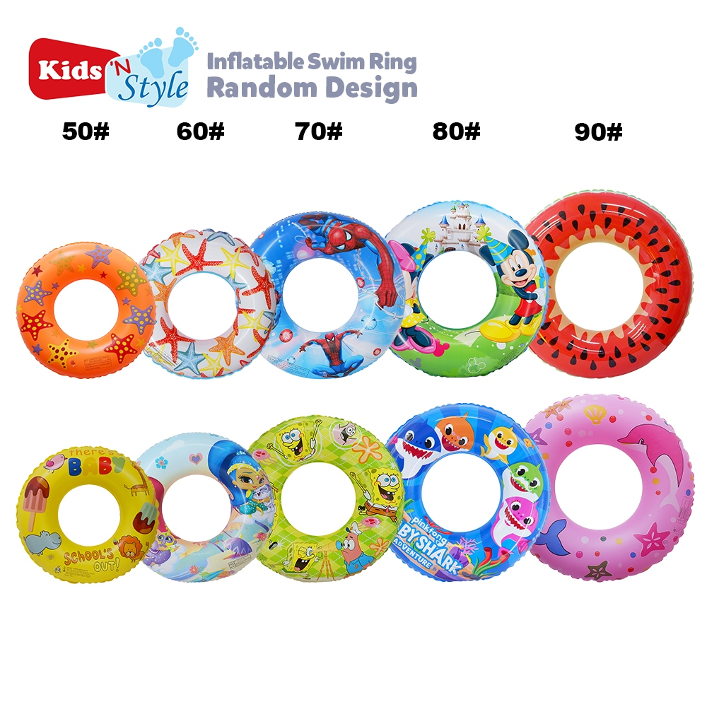 Inflatable Swim Ring Floater for Kids and Adult Boys and Girls Random ...