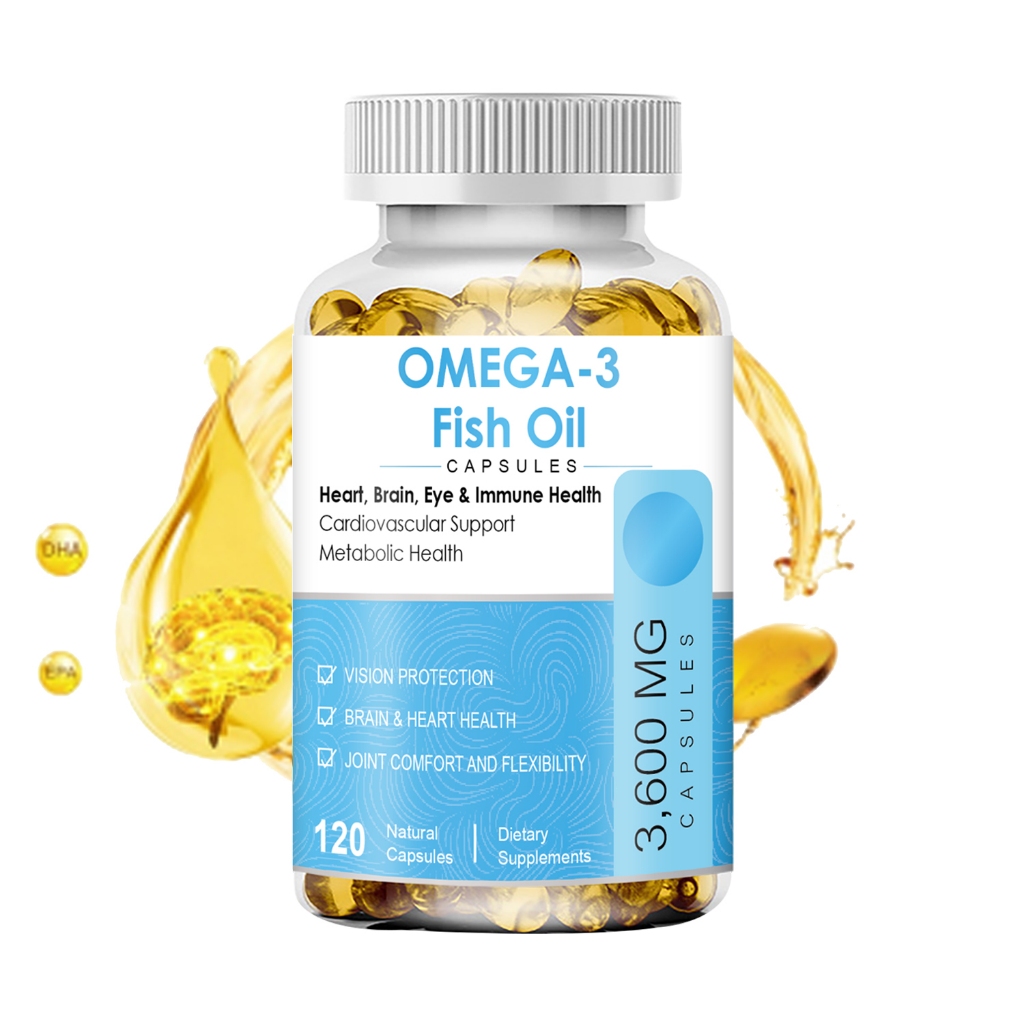 Fish Oil Capsules OMEGA-3 Rich In DHA And EPA Improve Intelligence and ...