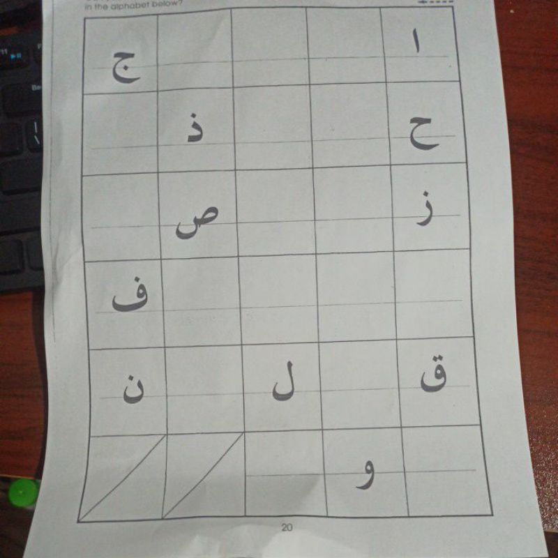 ARABIC ALPHABETHS EXERCISES ALIF BA TA (PRINTOUT/COPY) | Shopee Philippines