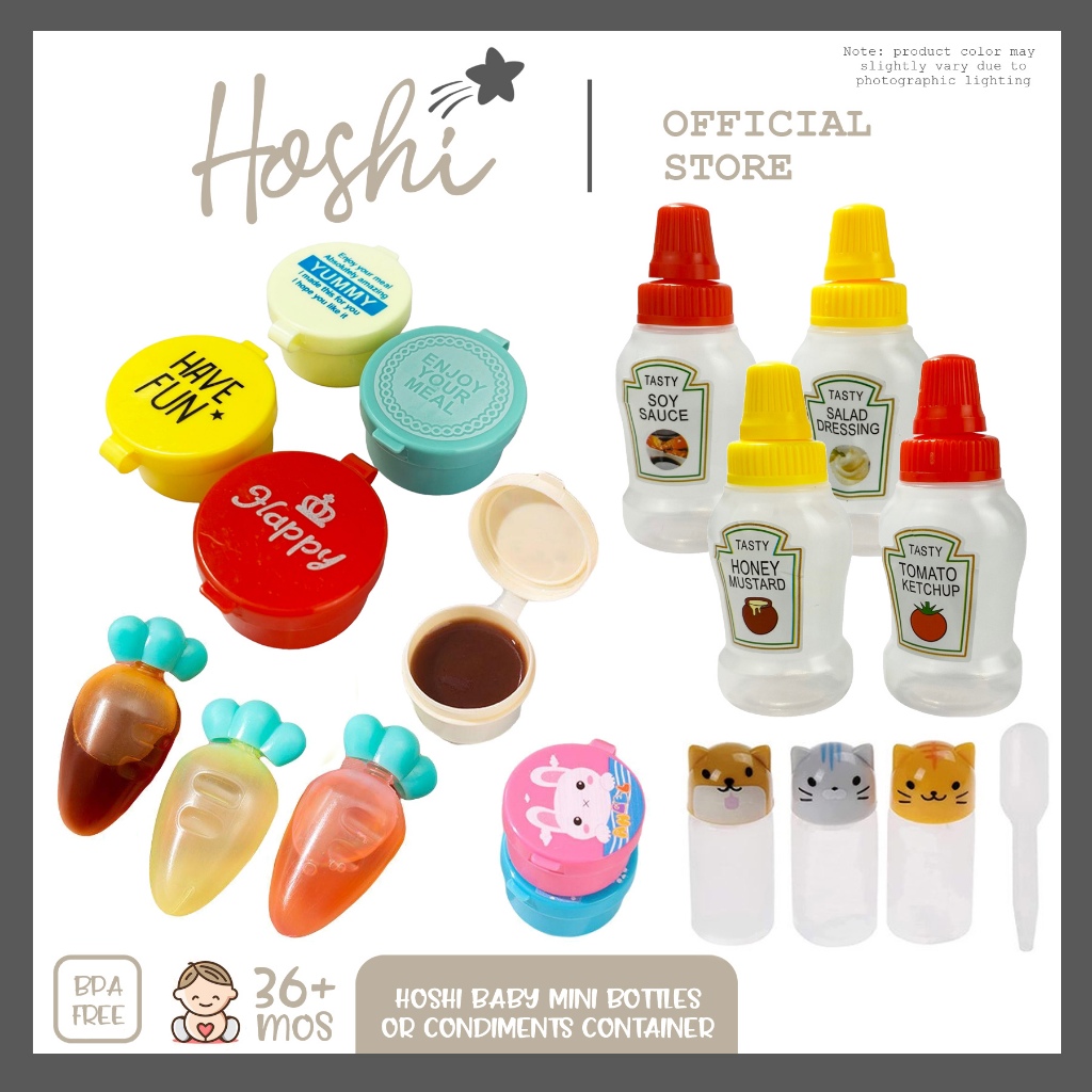 Hoshi Baby Mini Sauce or Condiments Bottle Container for Bento, Lunch ...