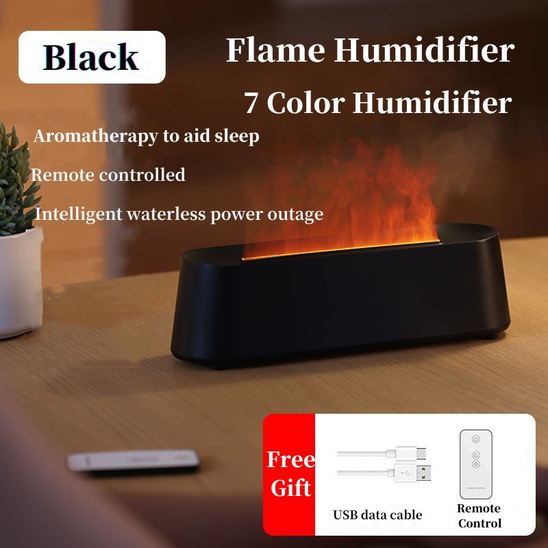 Flame Humidifier with Controller air Purifier Cool Mist Portable ...