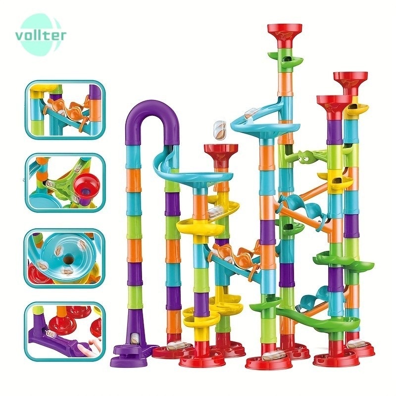 Stackable Building Marble Run with 30pcs blocks game toy for children ...