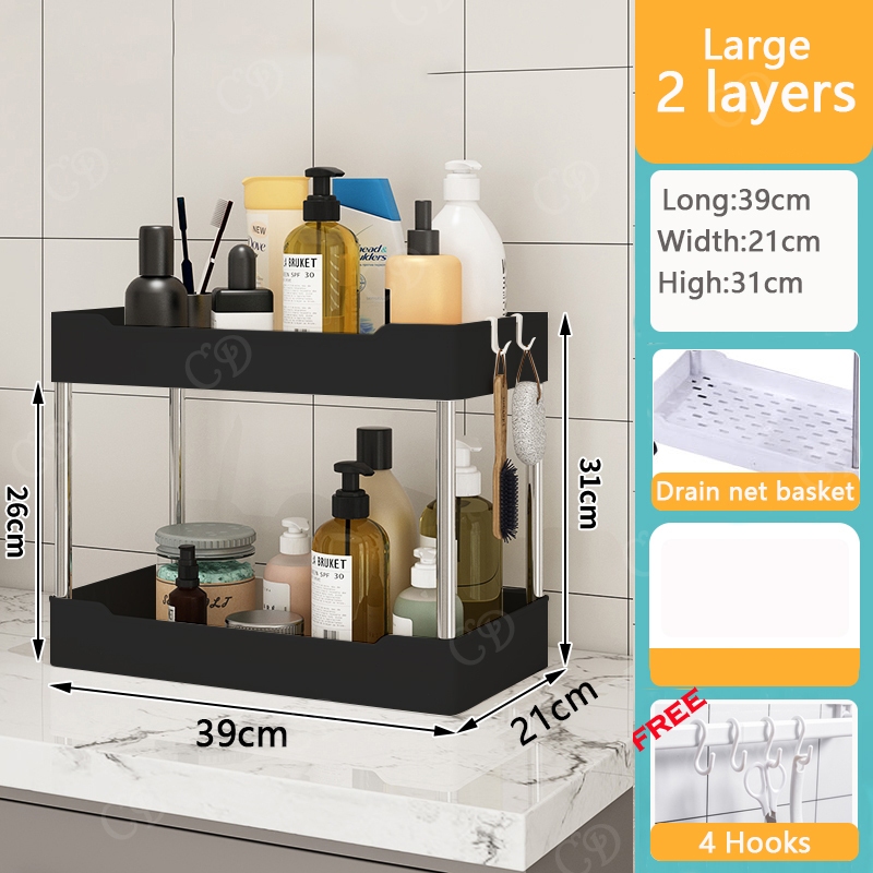 Bathroom Organizer Rack 3/4/5 Layer Crevice Organizer Rack Kitchen ...