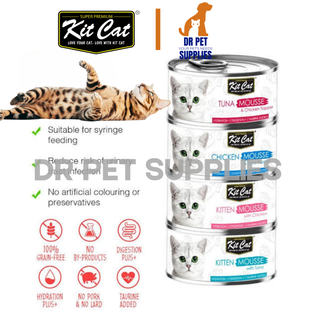 Kit Cat Kitcat 80g Mousse Wet Cat Can Food Kitten Adult All Stages DR ...