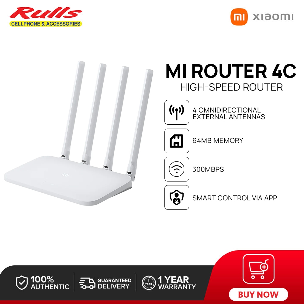 Xiaomi Mi Router 4C | 300Mbps 2.4GHz Wireless Wi-Fi Router with 4 Antennas | Shopee Philippines