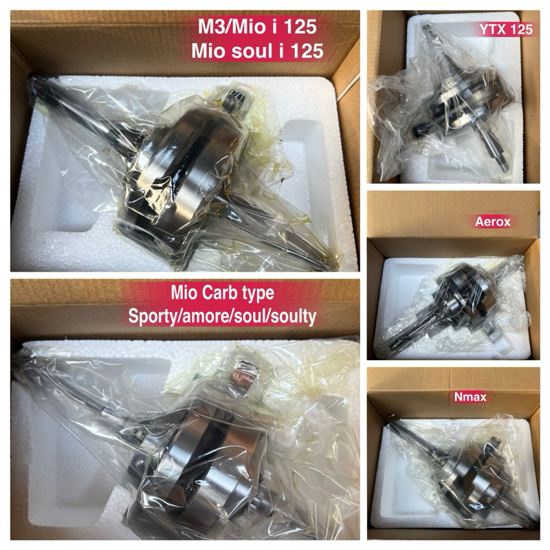 crankshaft assembly assy mio sporty soul amore carb type,nmax aerox m3 ...