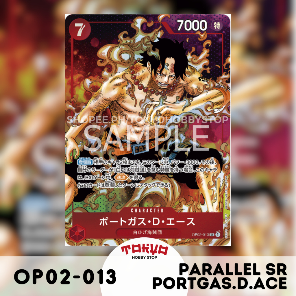 OP02-013 PSR Portgas D. Ace One Piece Trading Card Game Parallel SR | Shopee Philippines