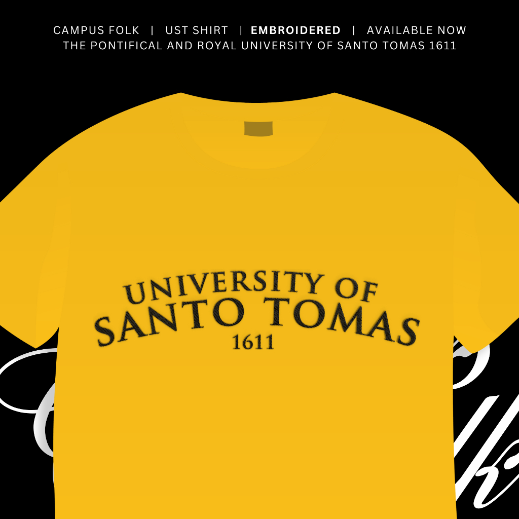 UST Shirt - Yellow & Black | EMBROIDERED | Campus Folk | Shopee Philippines