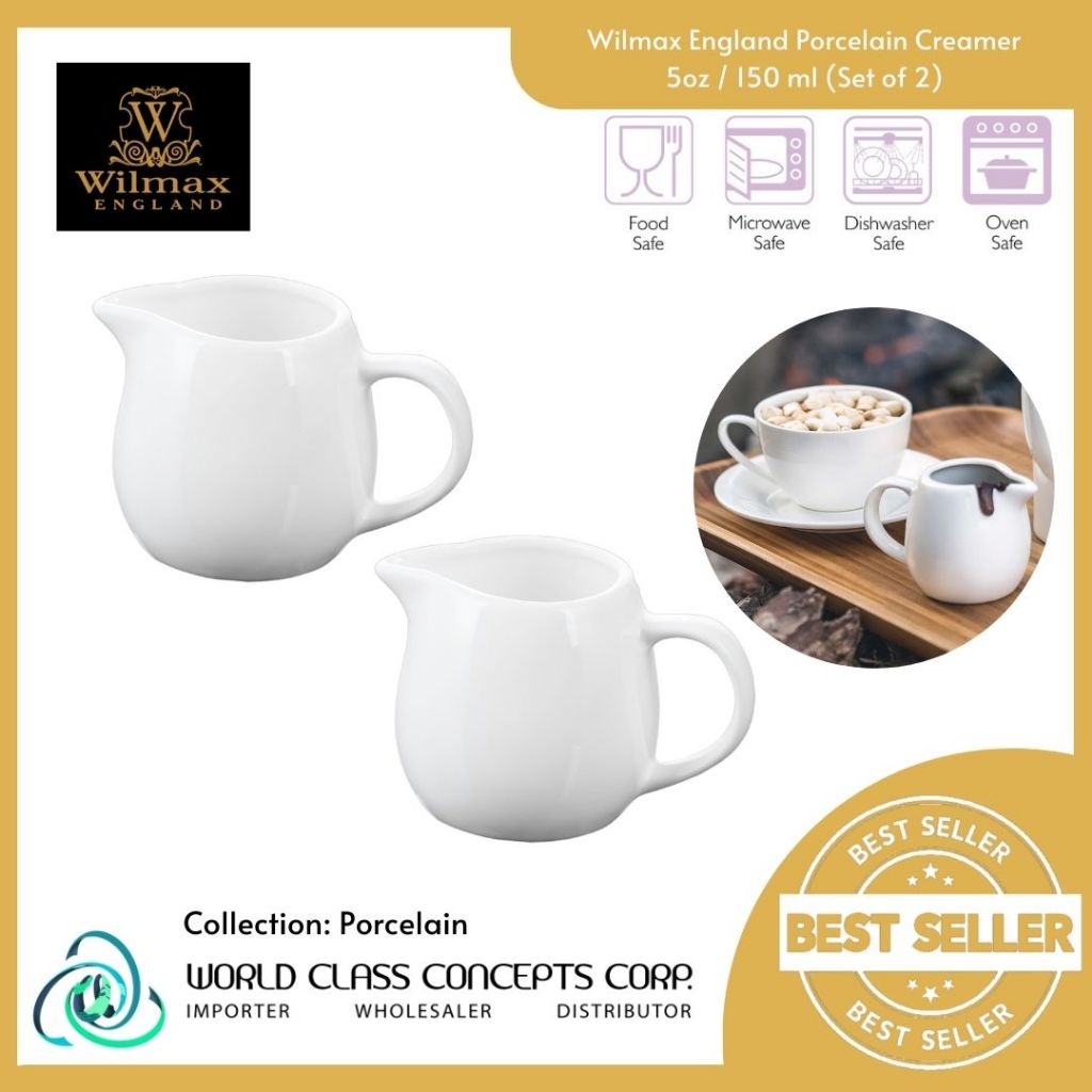 Wilmax England Porcelain Creamer Jug Coffee Creamer 5 oz / 150 ml ( Set of 2) | Shopee Philippines