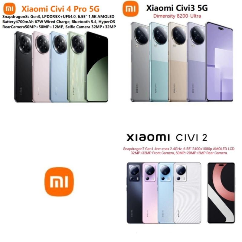 Xiaomi Civi 4 Pro / 3 / 2 Civi4 Pro / Civi3 / Civi2 / 5G Smartphone No COD | Shopee Philippines