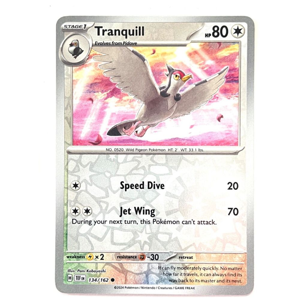 Pokemon TCG Tranquill 134/162 Temporal Forces | Shopee Philippines