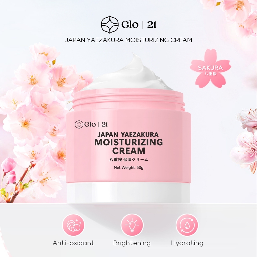 (GLO21)JAPAN YAEZAKURA MOISTURIZING CREAM Hydrating Repair Anti Winkle ...