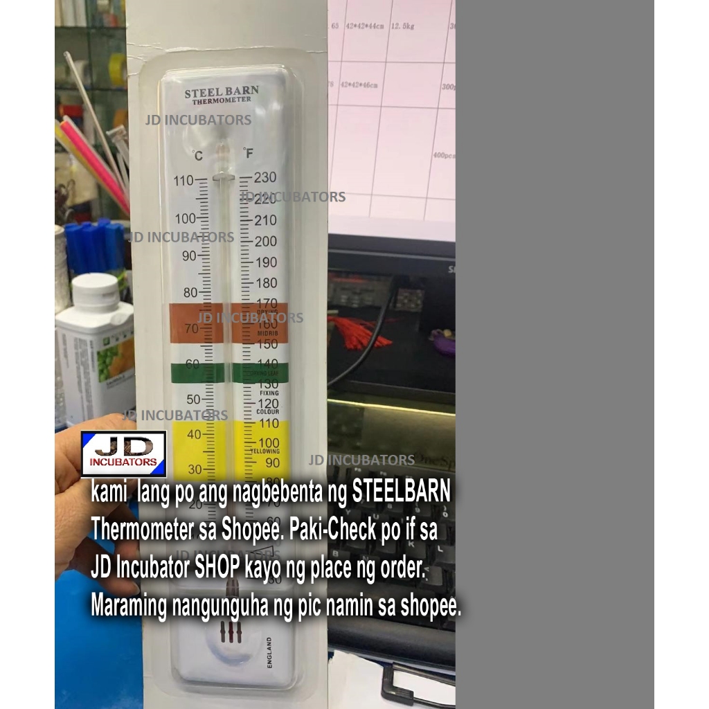 Steel Barn Analog Thermometer for Incubator ONLY distributed by JD ...