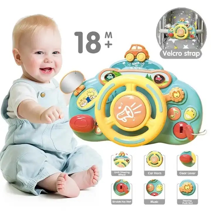 Toy Vehicles Steering Wheel Toy Multifunction Musical Baby Simulated ...