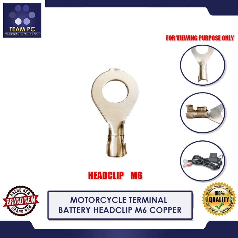 TEAM PC MOTORCYCLE TERMINAL BATTERY HEADCLIP M6 COPPER | Shopee Philippines