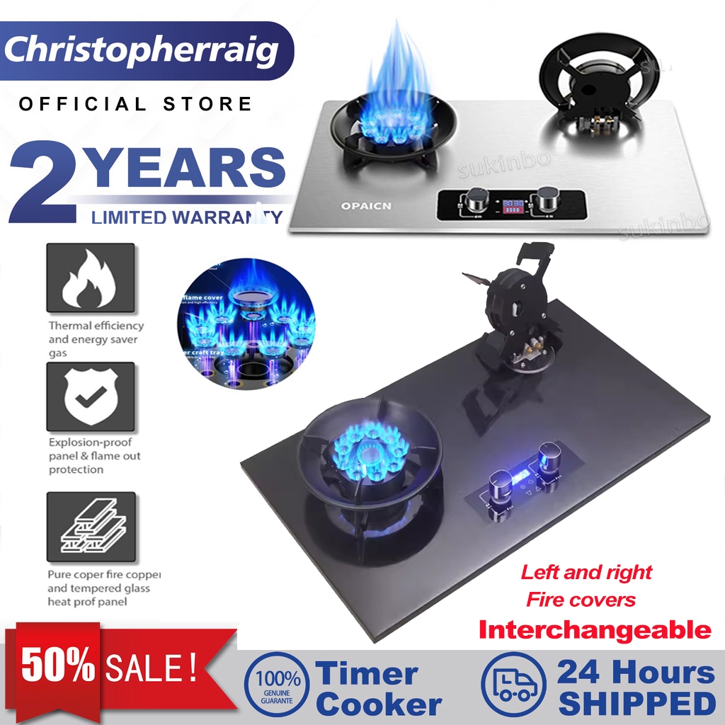 9KW Gas Stove Two Burner Gas Stove Double Standard Double Standard ...