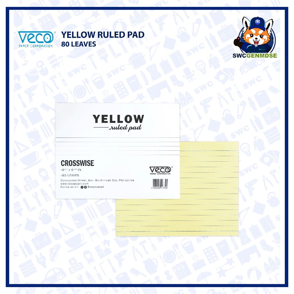 VECO Yellow Ruled Pad | 80 Leaves | Sold Per Pad | Shopee Philippines