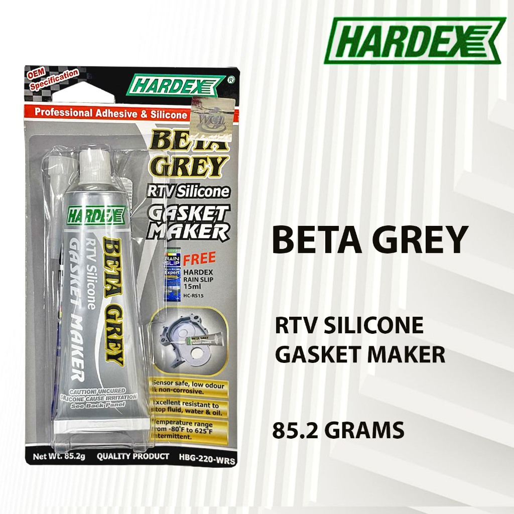 Hardex Beta Grey (Gray) RTV Silicone Gasket Maker 85.2g 40g | Shopee ...