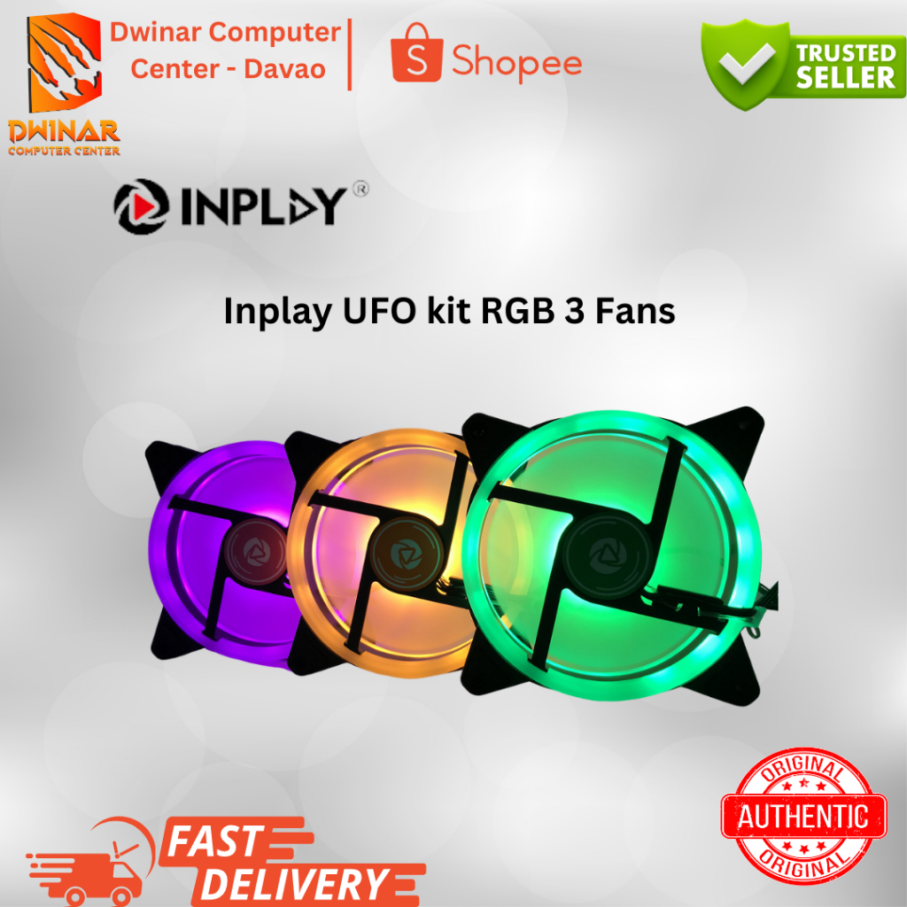 Inplay UFO kit RGB 3 Fans | Shopee Philippines