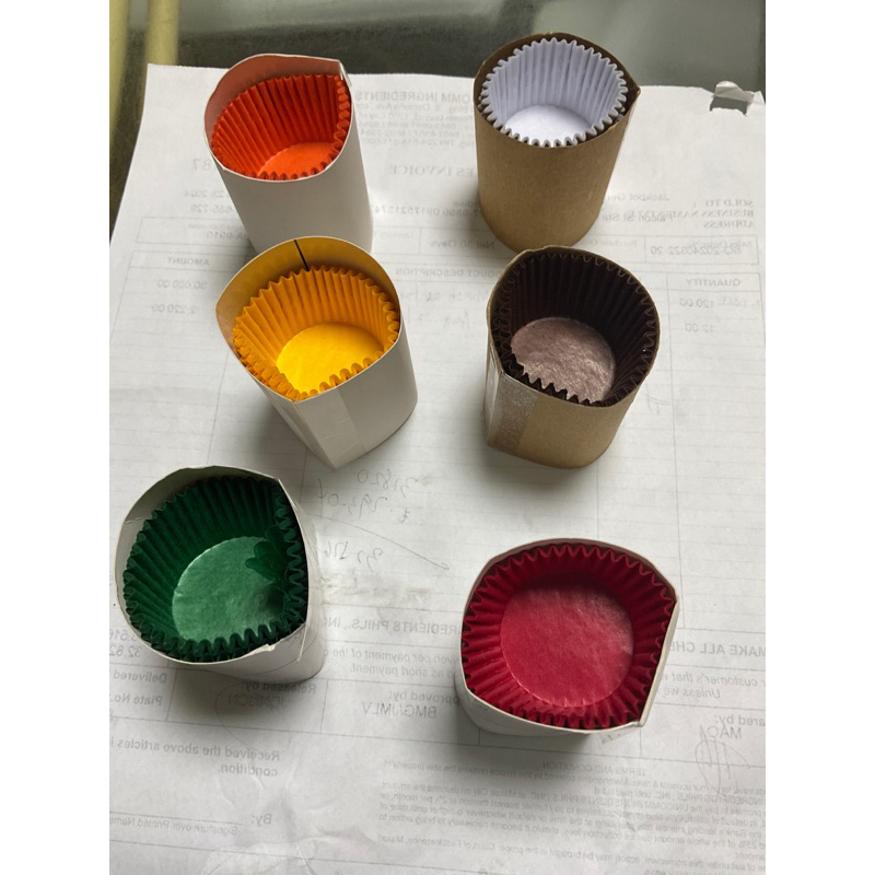 Macaroon baking cup 3/4 oz approx 68pcs per roll assorted glassine ...