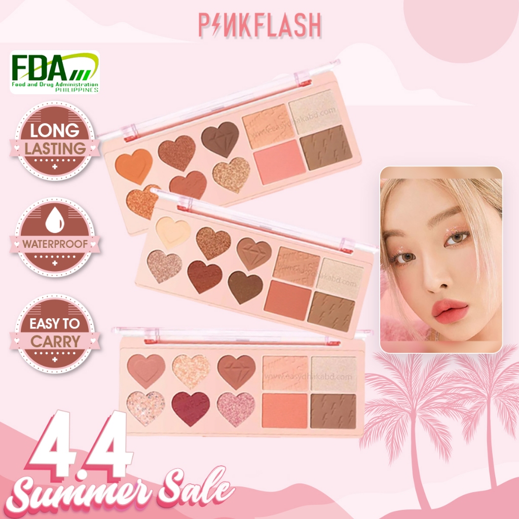 PINKFLASH Multiple Eyeshadow Blush Highlighter Contour 4-in-1 High ...