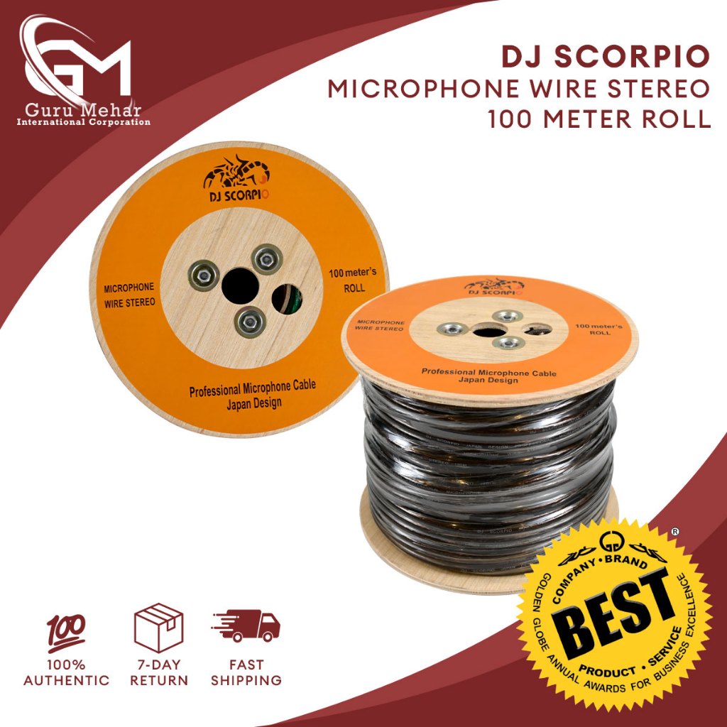 DJ SCORPIO - 100 Meter Roll Microphone Cable Wire | Shopee Philippines
