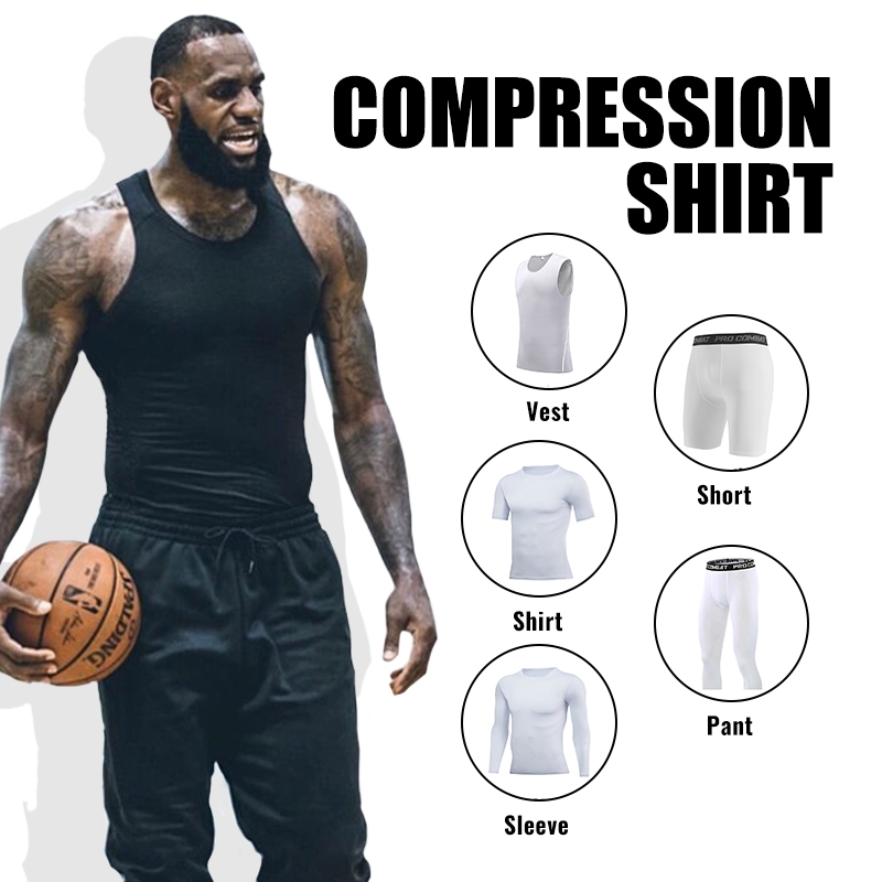 Basketball Shirt Combat Vest Sport Tight Training Compression Fitness ...