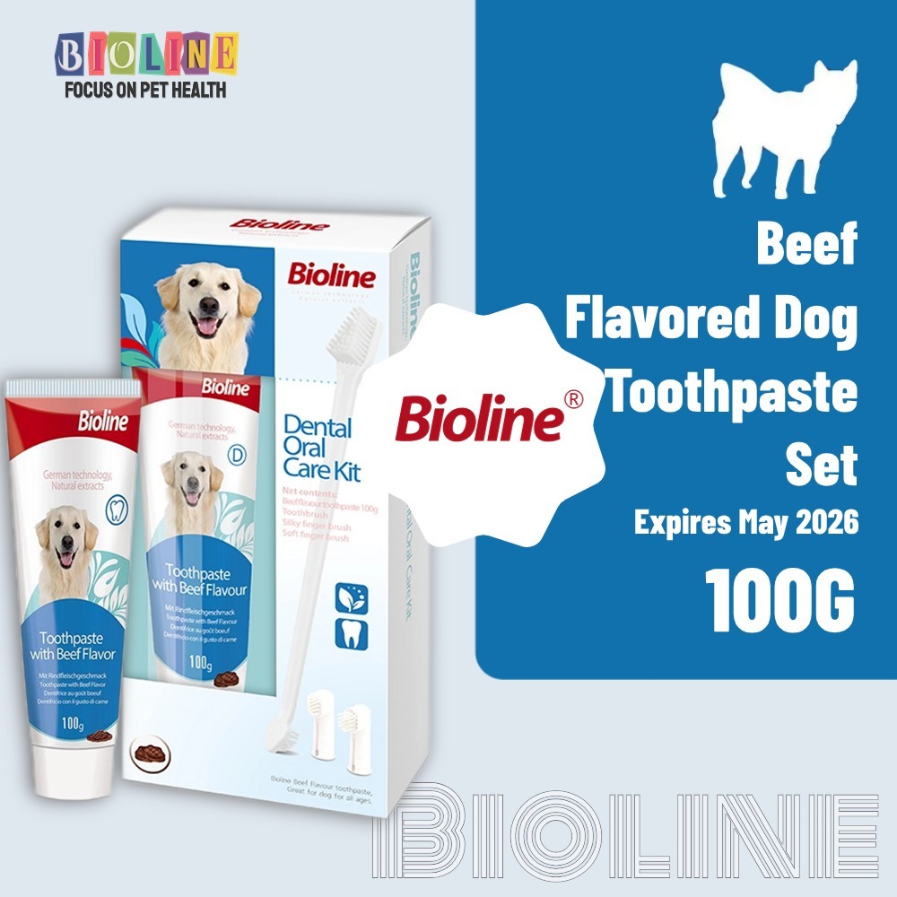 BIOLINE Beef Flavored Toothpaste Set for Dogs 100g | Shopee Philippines