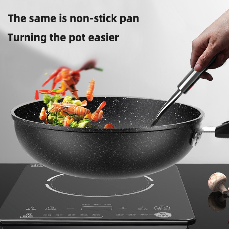 Hoba 32CM Non-stick wok pan high-quality medical stone Wok pan 3 layers ...