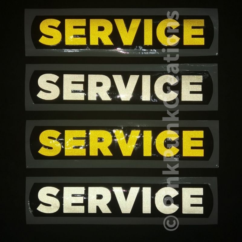 SERVICE Sticker (Reflectorized) | Shopee Philippines