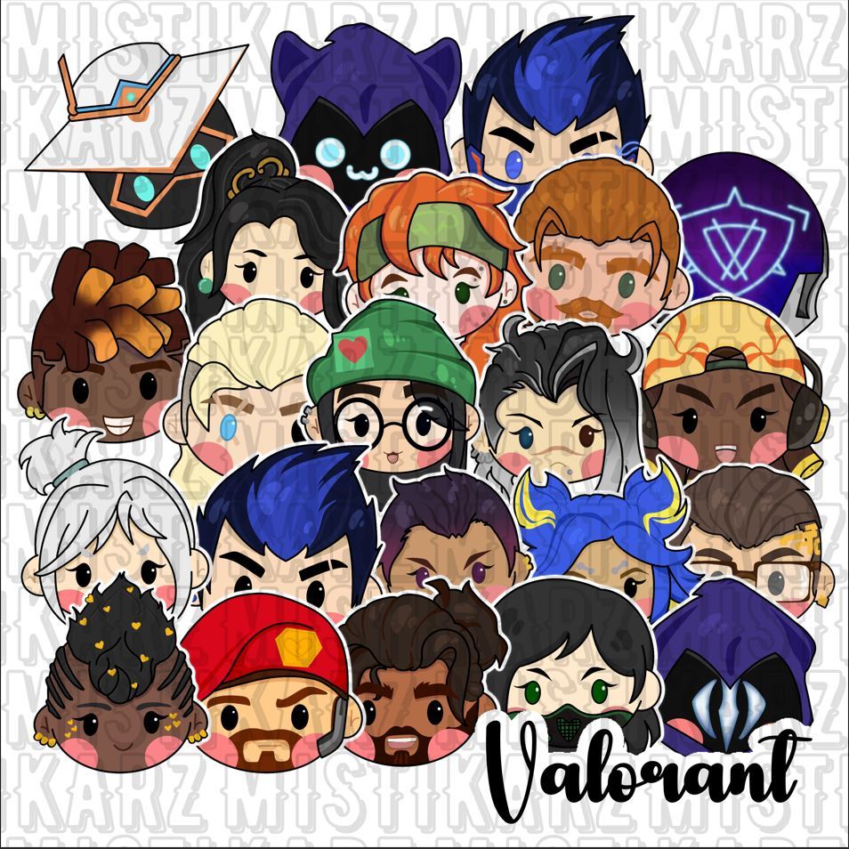 Valorant Chibi Face - Vinyl Water-proof Stickers | Shopee Philippines