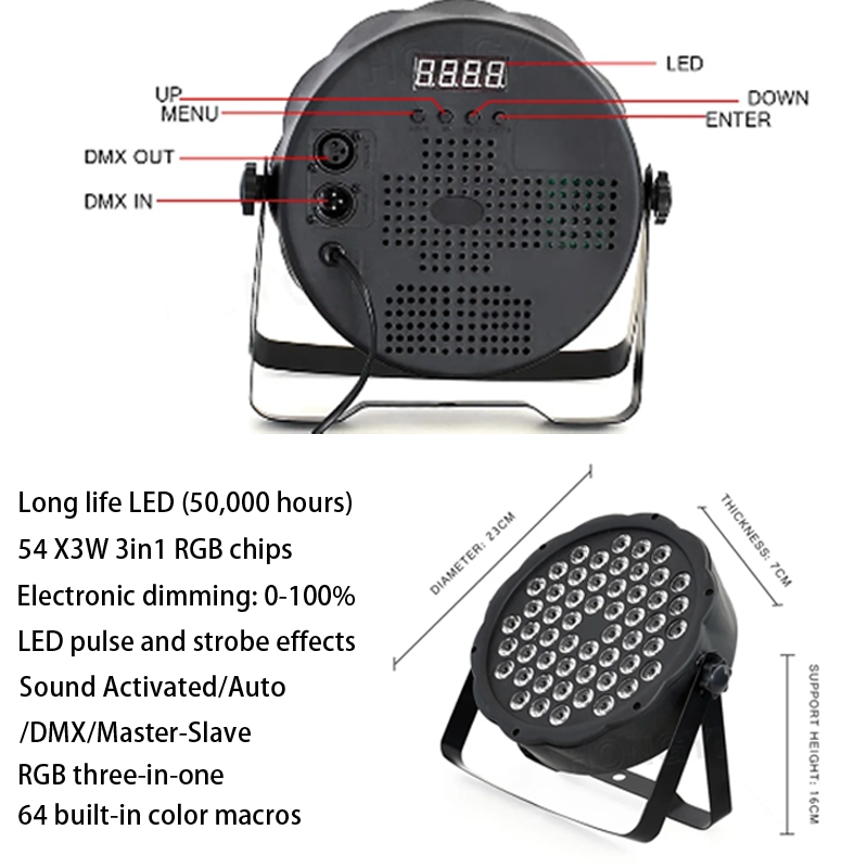 6/18/36/54 LED Par Light DMX512 Disco Light Stage Lighting Party Light RGBW Par Light Wedding ...
