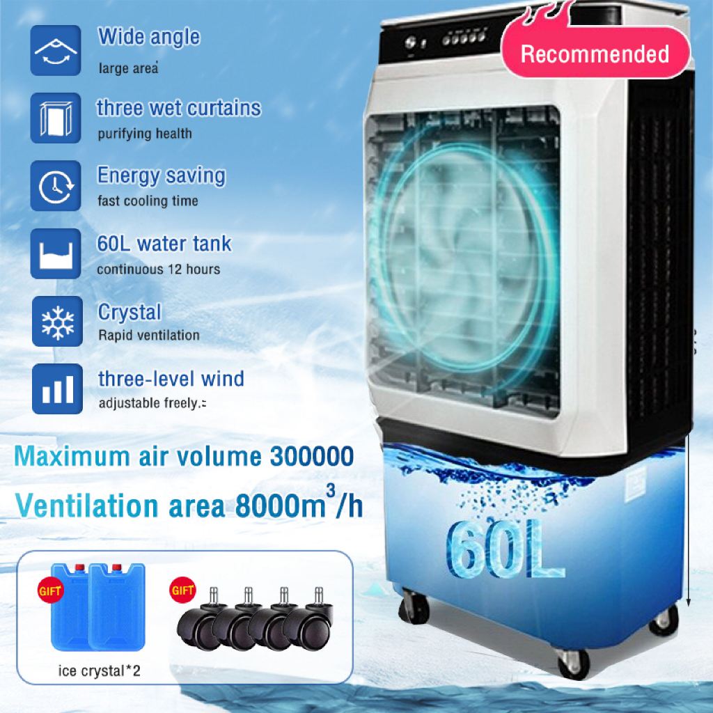 60L Air cooler portable air conditioner mini aircon electric fan ...