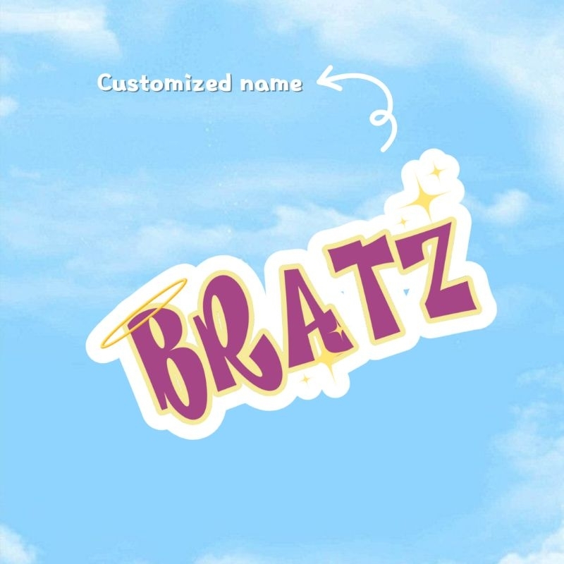 Text Sticker Customized Bratz Font Waterproof | Shopee Philippines