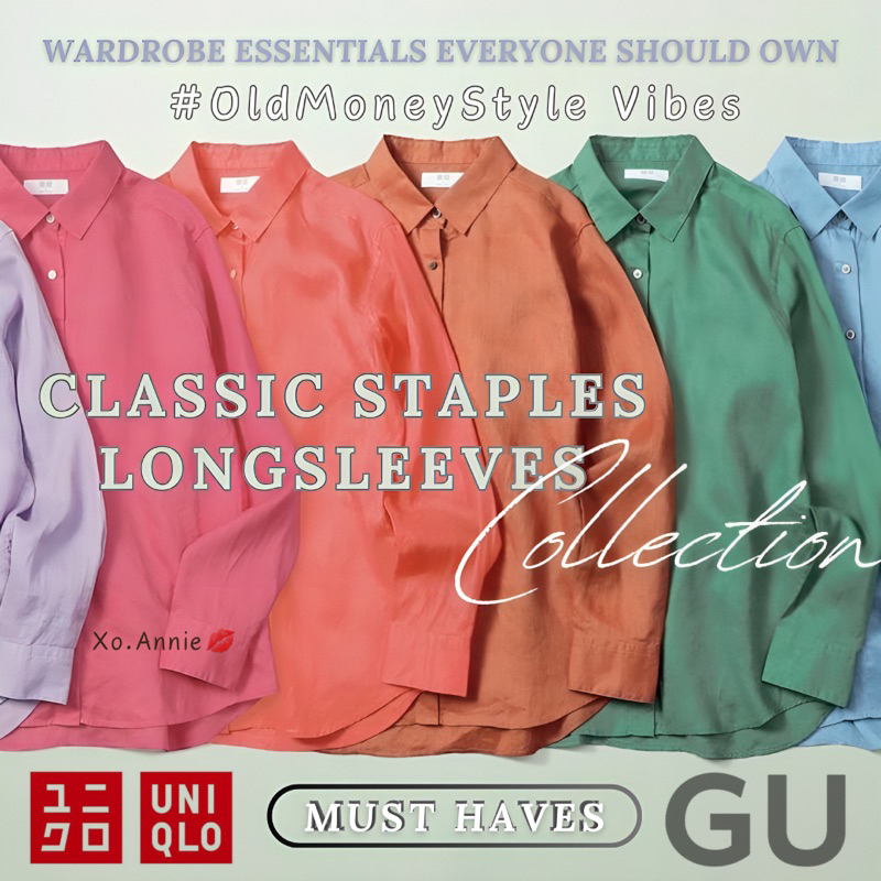 NEW STYLE IN! WOMENS UNIQLO: GU LONGSLEEVES | Linen • Heattech | Kindly ...