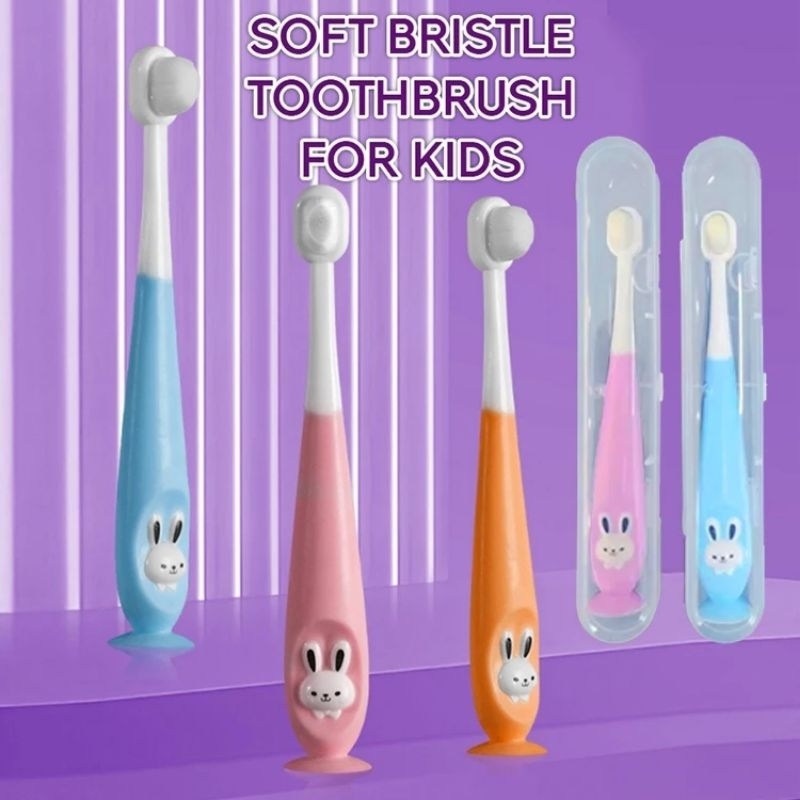 Samara Bunny Design Toothbrush Soft Silicone Bristle Oral Care for Kids ...