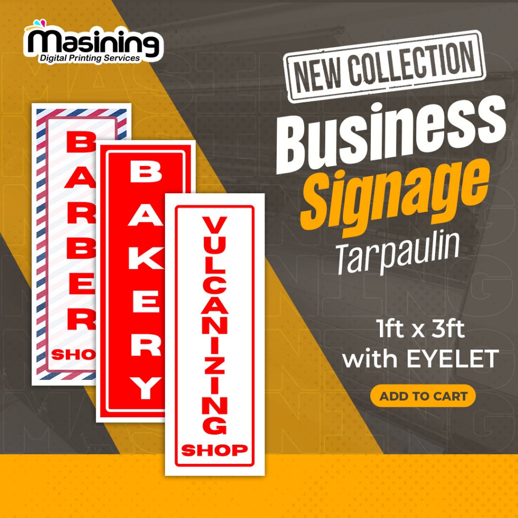 New Collection Business Signages Tarpaulin 1ft x 3ft with eyelet ...