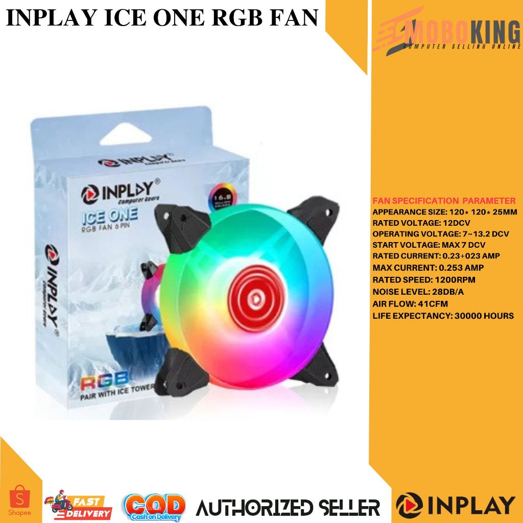 INPLAY RGB FAN 120MM CPU Case cooling fan M10 and ICE ONE Large wind ...