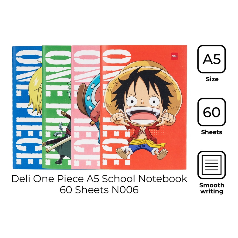 Deli N006 One Piece A5 School Notebook 60 Sheets 1PC | Shopee Philippines