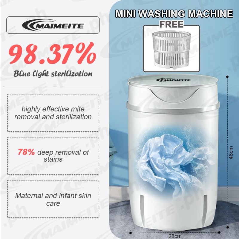 Maimeite Mini washing machine portable washing machine With Dryer With ...