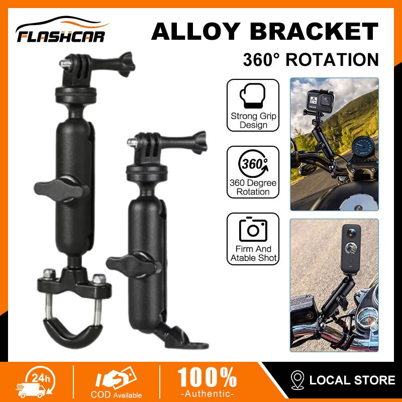 Action Camera Holder Gopro Motorcycle Bracket 360° Rotation Stand For ...