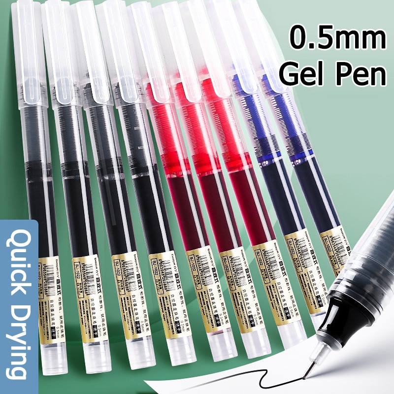 HGS Straight Liquid Gel Pen Black Sign Pen Blue Red Pen Writing Pen ...