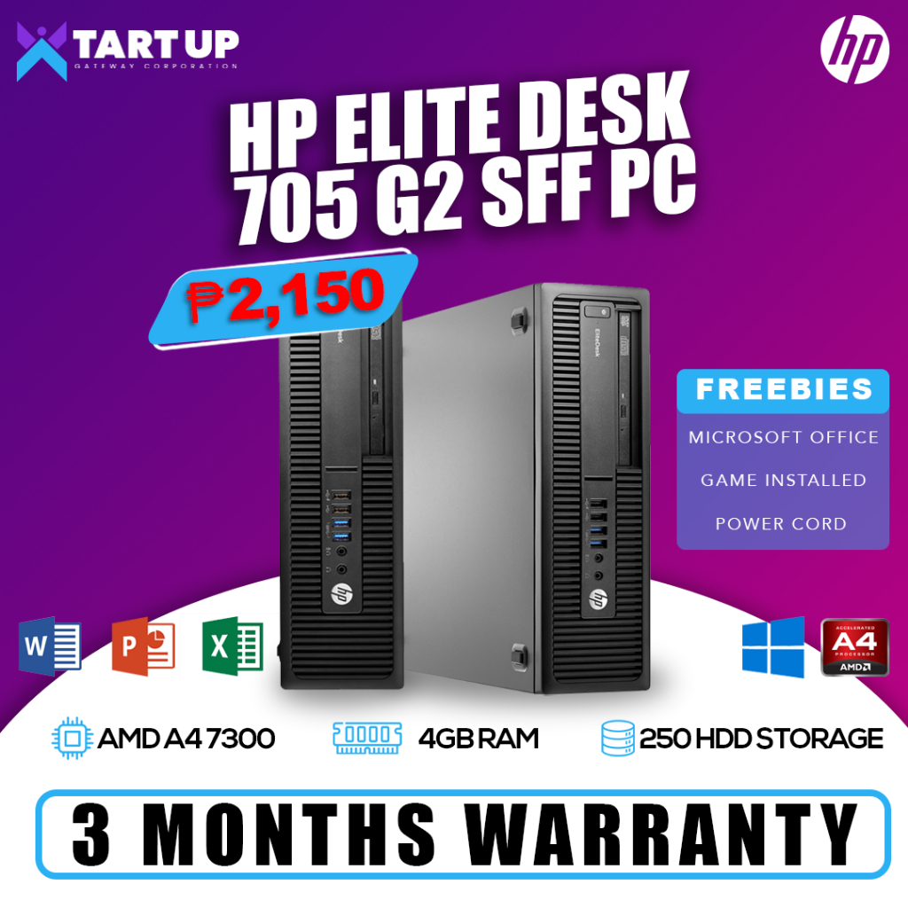 HP Elitedesk 705 G2 SFF AMD A4 CPU ONLY | USED | SECONDHAND PC | Shopee ...