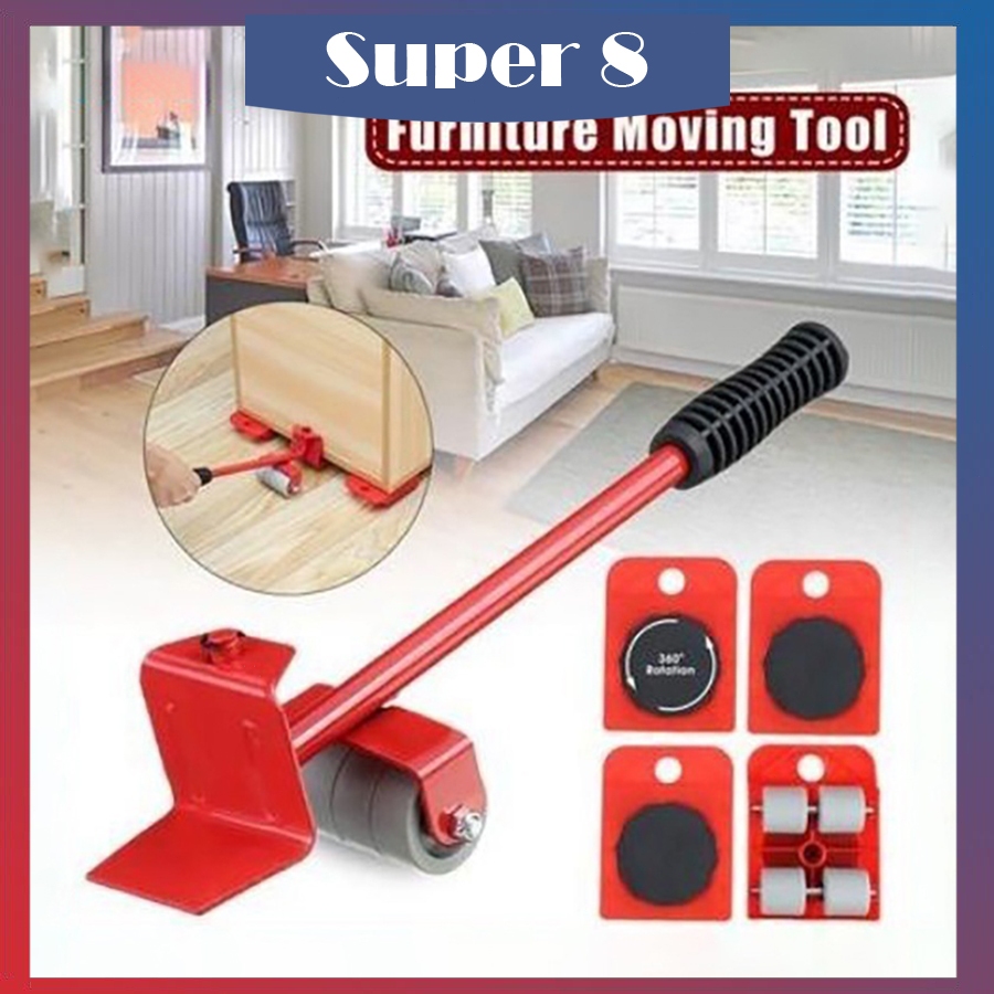 5Pcs Furniture Mover Lifter and Rollers Wheels Heavy Furniture Moving ...