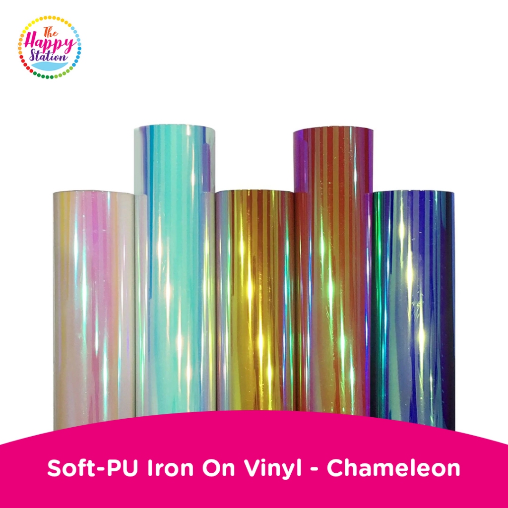 BUY 3 GET 1 FREE THE HAPPY STATION | Soft-PU Iron On Vinyl, Chameleon ...