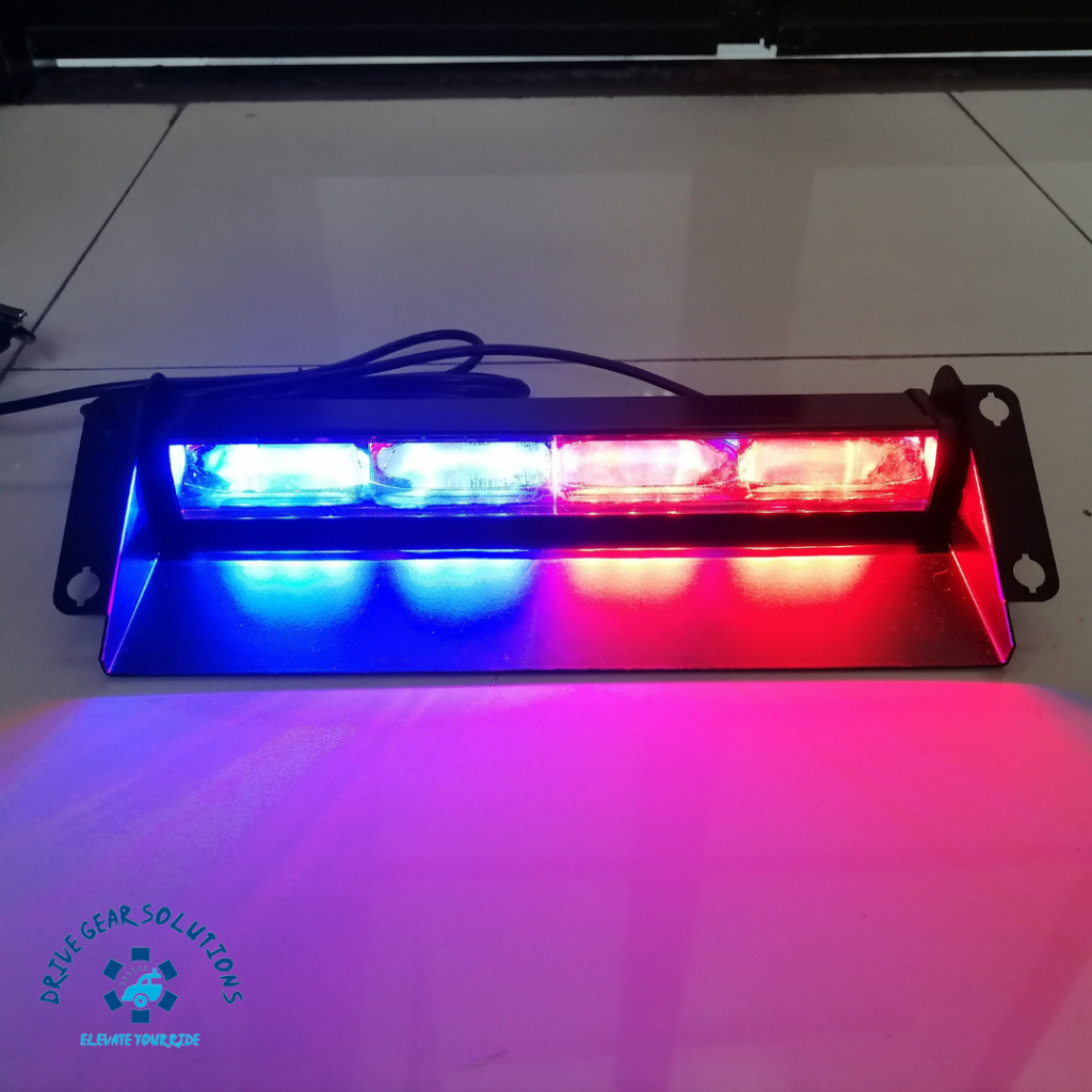 12V Red-Blue Dashboard Blinker Emergency Light (14 inches) | Shopee Philippines